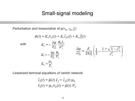 ppt use averaged switch modeling technique apply averaged pwm model