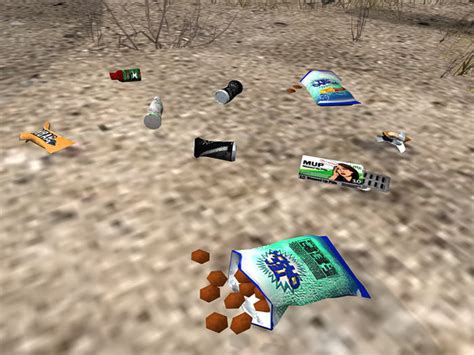 Second Life Marketplace Trash Mesh Low Prim