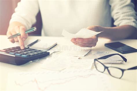 Calculating Expenses Stock Image Image Of List Paper 21446189