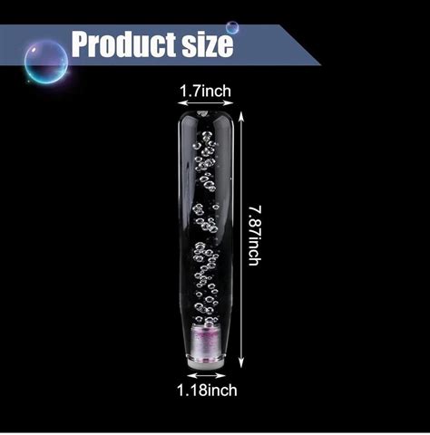 20cm Gear Shift Knob Rgb Multicolor Crystal Gear Stick Shifter Knob