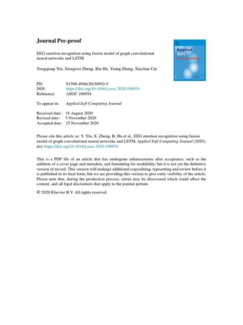 A Eeg Emotion Recognition Using Fusion Model Of Graph Convolutional Pdf Artificial Neural