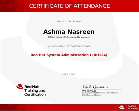 Ashma Nasreen On Linkedin Linux Redhat Systemadministration Rh124
