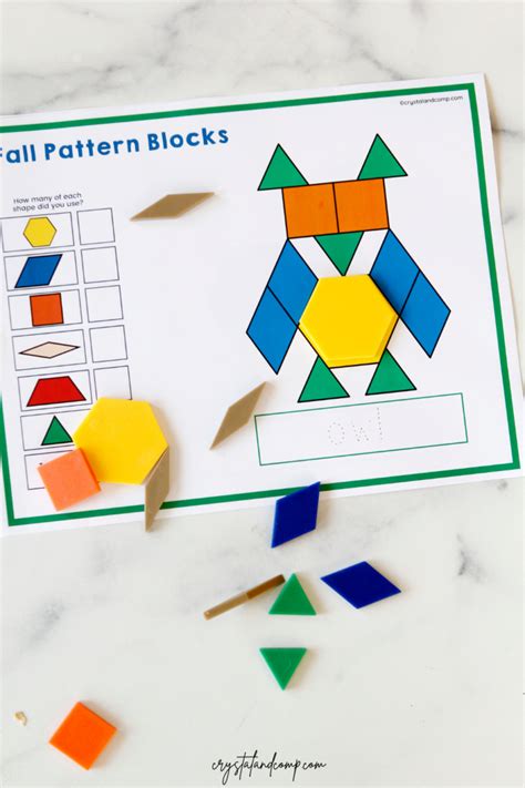 Fall Themed Pattern Block Printables