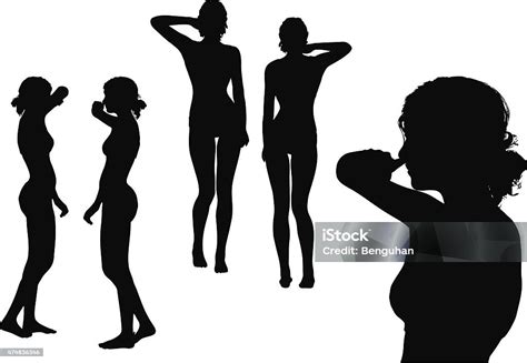 여자 실루엣과 손 손동작 만지다 노즈 2015년에 대한 스톡 벡터 아트 및 기타 이미지 2015년 감각 지각 모양