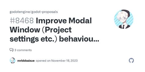 Improve Modal Window Project Settings Etc Behaviour On Windows