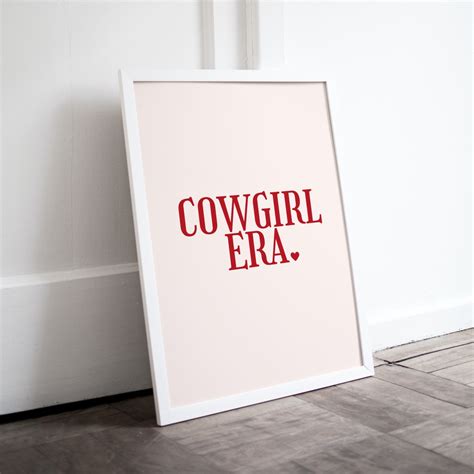Cowgirl Era Cowgirl Wall Art Cowgirl Wall Print Cowgirl Etsy