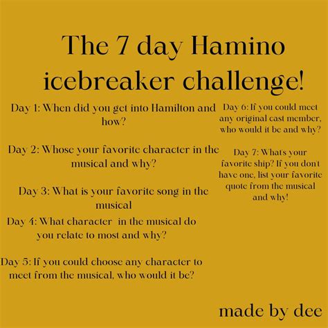 The 7 Day Hamino Icebreaker Challenge Hamilton Amino