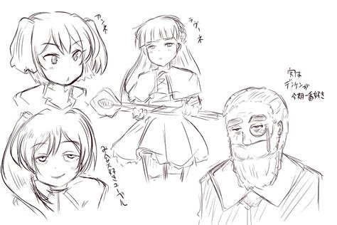 フリーレン「たまにはフリーレン落書き 今期はデンケンさんが一番好きです カッコいい爺さんが」ごおらぎじゅやの漫画