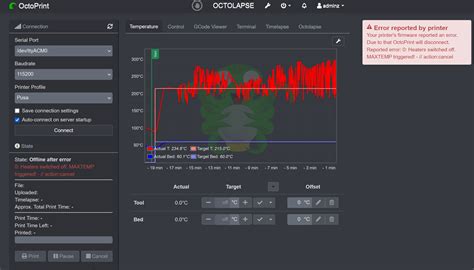 Error Emergency Stop Get Help OctoPrint Community Forum