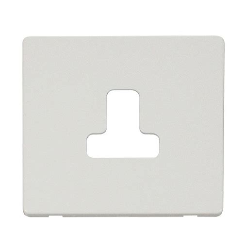 Click Definity Metal White 5a 1 Gang Round Pin Socket Outlet With White Insert Ukes