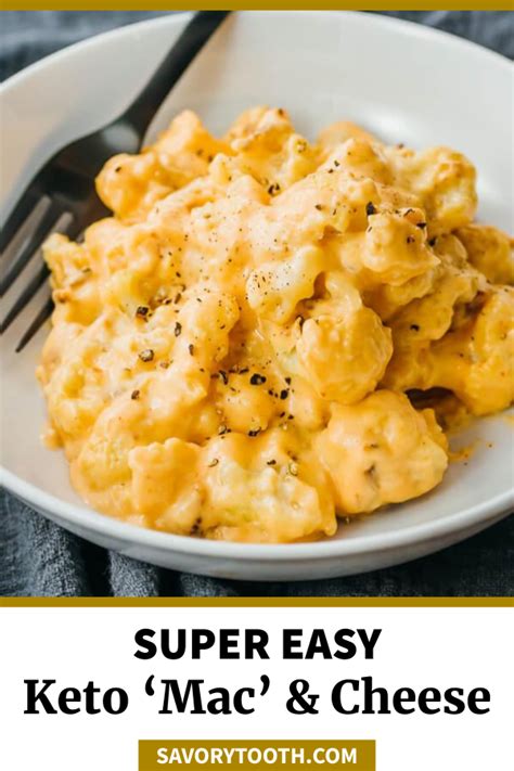 Cauliflower Mac” And Cheese Keto Low Carb Savory Tooth