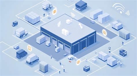 Isometric Smart Warehouse With Iot And Inventory Control Premium Ai
