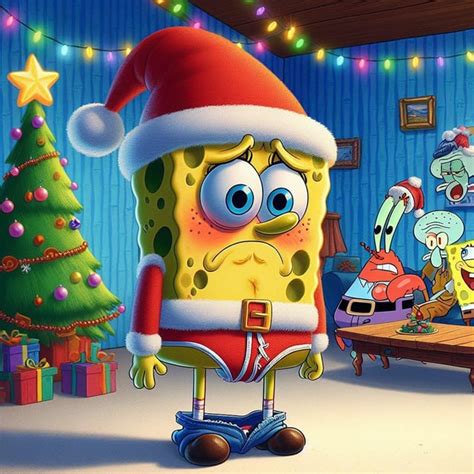 Spongebob Embarrassing Christmas Photo Mandela Effect Recreated With Ai
