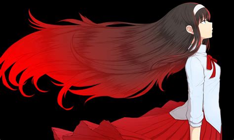 Download Wallpaper Girl Anime Red Tsukihime Toono Akiha Section