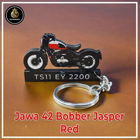 Best Jawa 42 Bobber Jasper Red Bike Keychain Osiyankart