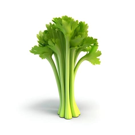 Premium Ai Image Celery Isolated On White Background D Render Illustration