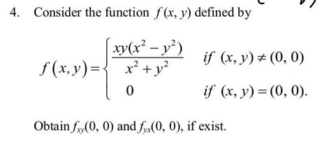 Solved Consider The Function F X Y Defined By Chegg