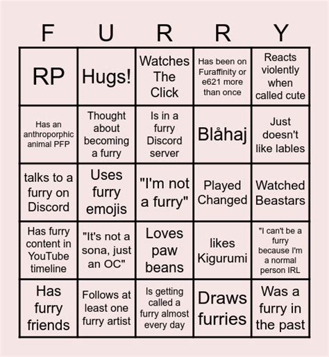 Furry Bingo Card👻 Aprecie As Fotos Dos Seus Jogadores De Futebol Favoritos