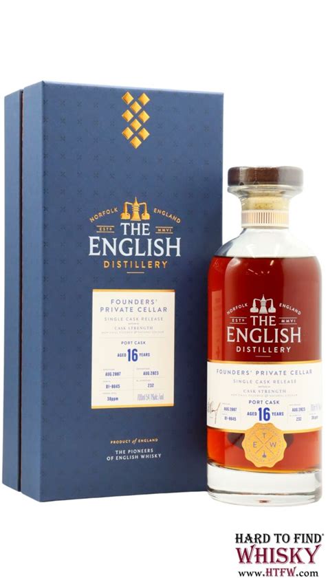 The English Founders Private Cellar Single Port Cask 2007 16 Year