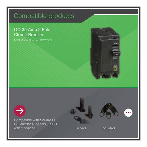 Qo270vh Interruptor Termomagnetico Qo 2p 70 A Enchufable 22ka 120 240v Schneider Electric