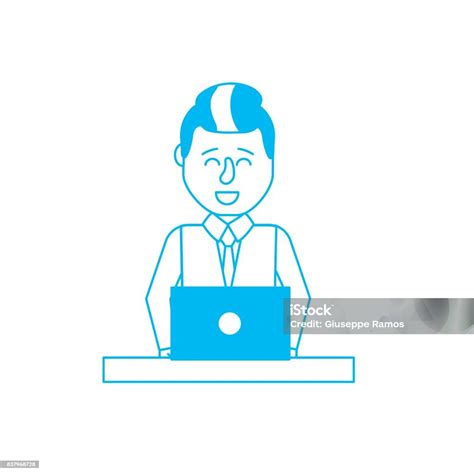 노트북 및 기업 직업 실루엣 전문가 사업 경영자에 대한 스톡 벡터 아트 및 기타 이미지 경영자 계획 고용과 노동 Istock