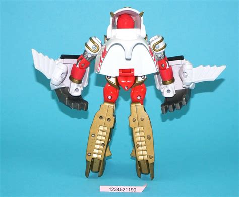Mmpr Power Rangers Ninja Storm Red Wind Warrior Triple Zord 2003 Bandai
