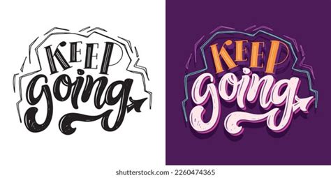 Cute Hand Drawn Doodle Lettering Postcard Stock Vector Royalty Free