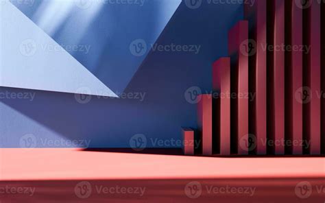 Empty Building Structure With Geometric Structure 3d Rendering