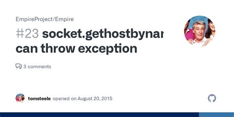 Socketgethostbynamesocketgethostname Can Throw Exception · Issue