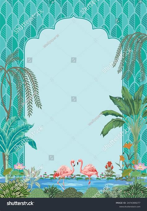 Traditional Indian Mughal Arch Dome Garden Stock Vector Royalty Free