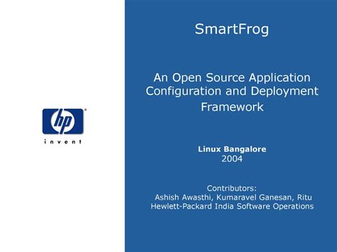 SmartFrog An Open Source Application Configuration And Deployment