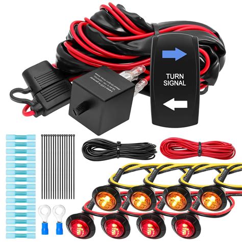 Utv Turn Signal Kit With Turn Signal Rocker Switch Atv