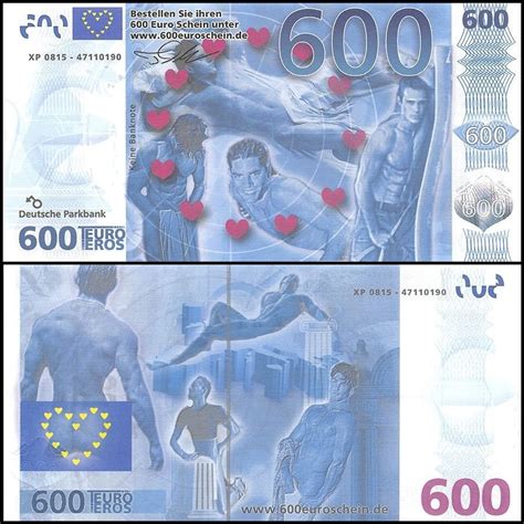 Europe 600 Euro Sex Banknote Unc