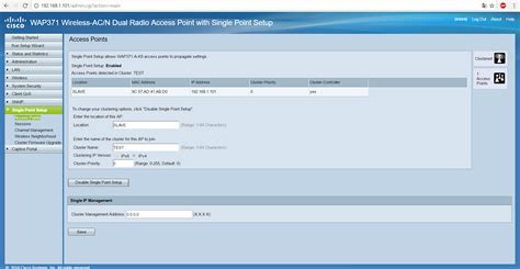 Wap 371 Cluster Does Not Work Cisco Community