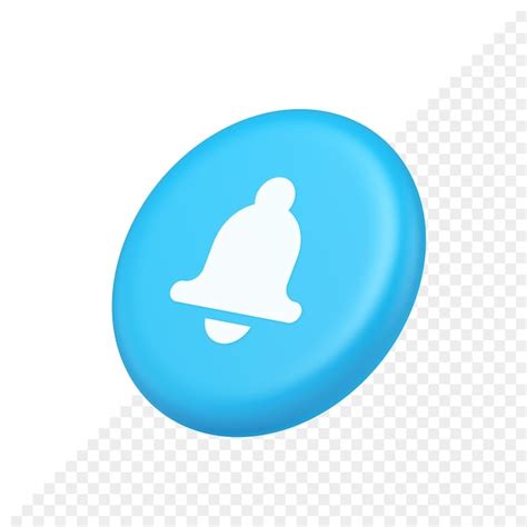 premium psd bell ring audio sound button signal push reminder