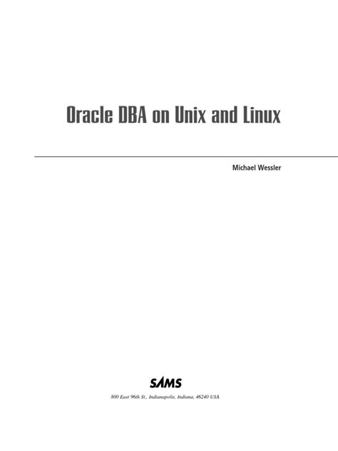 Oracle Dba On Unix And Linux Pdf Oracle Database Databases