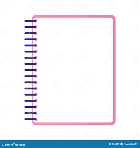 Vector Cartoon Open Art Notebook Stock Vector Illustration Of