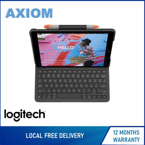 Logitech Slim Folio Bluetooth Keyboard Case For Ipad 10 2” 7 8 9 Gen Axiom It Solutions Pte Ltd