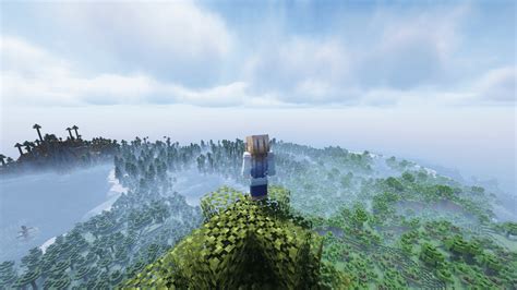 Forest Cliff ~400 Blocks From Spawn Shader Pack Is Complementary