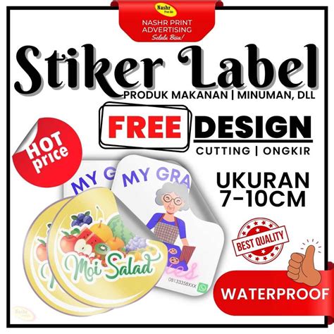 Jual Cetak Stiker Logo Custom Cetak Stiker Label Custom Cetak Stiker