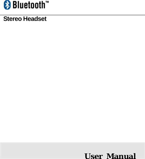 Billionton Systems GMHSBTCS Bluetooth Stereo Handset User Manual