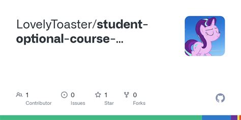 Github Lovelytoaster Student Optional Course Management Web