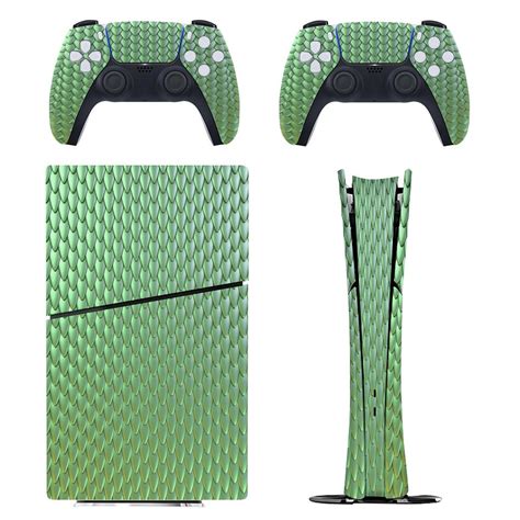 Serpentine Skin Texture Green Ps5ps5 Slim Digital Disc Skin Sticker Serpentine Skin Texture Green Ps5ps5 Slim Digital Disc Skin Sticker