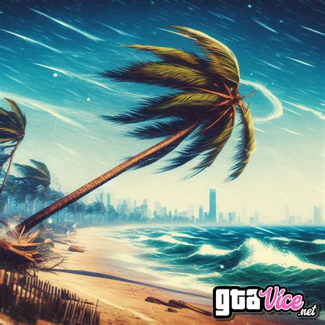 Beach Hurricane Concept Art Ai Generated By Psy