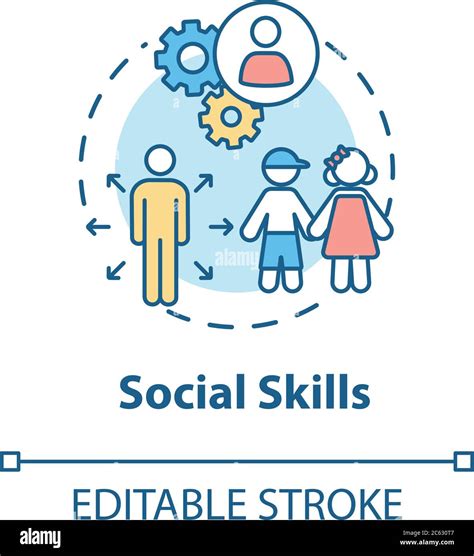 Social Skills Concept Icon Stock Vector Image And Art Alamy