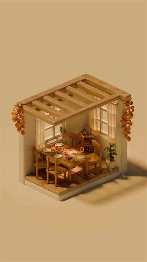 Gathering At The Apt 🍂 Blender3d Blenderrender 3dart Cozy Blender 3dblendered 3dmodeling