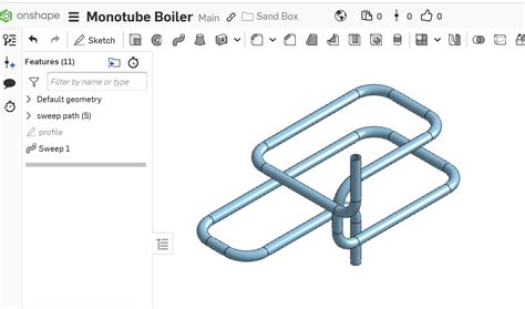 Joining Sweep Path Lines — Onshape