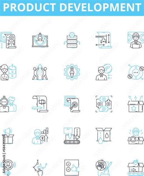 Product Development Vector Line Icons Set Product Development Plan