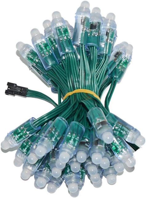 Rextin® Ws2811 Led String Pixels Digital Lights Addressable Waterproof Rgb Full Color 12mm Dc