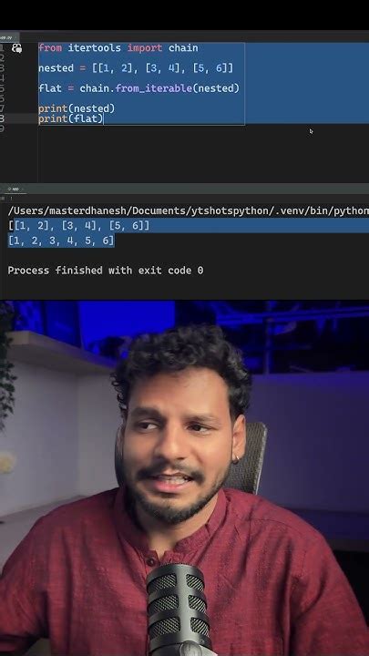 Python Tricks 3 Flatten A 2d List In One Line With Python Itertools Youtube